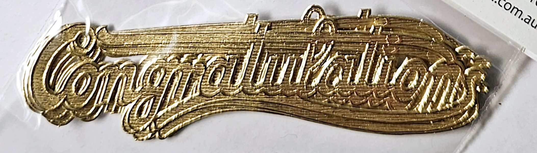 Congratulations Gold Paper Sign (5) – The Sugar Smith